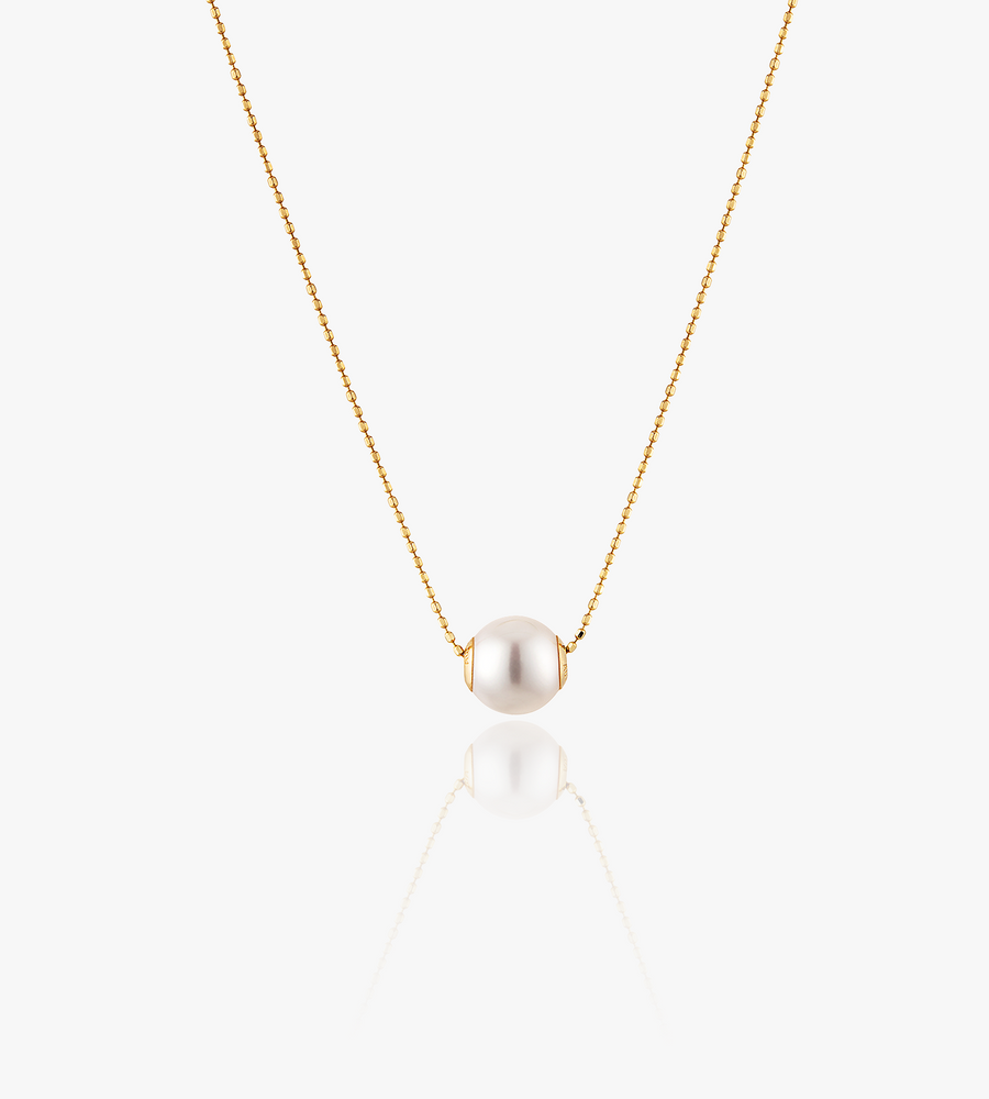 Gingiberi Pearl Necklace 18K solid Gold classic pearl jewelry for women ...