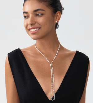 Lumiline 2.5-6mm Aurora Pearl Necklace Gold Vermeil